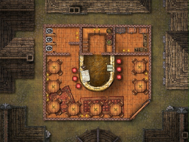 【素材】40x30 マップセットCoC 【TRPG用】サルーン - Rubyrpg - BOOTH