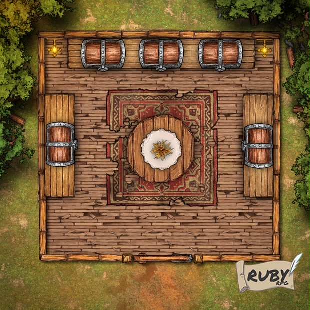 【素材】マップセット 【TRPG用】チェストの家密林 - Rubyrpg - BOOTH