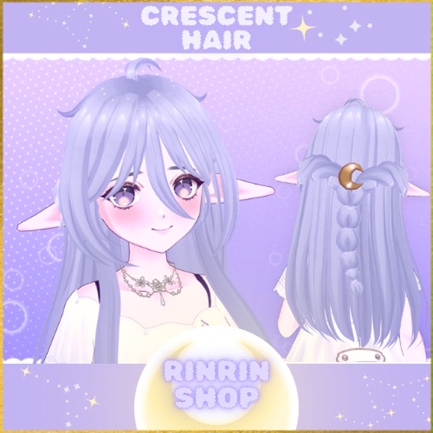 Celestial Crescent Vroid Hair - rinrinshop - BOOTH