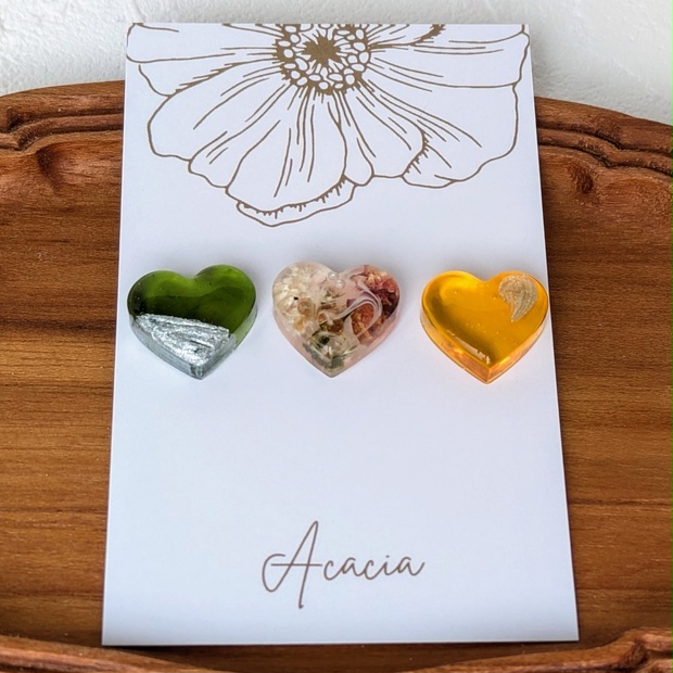 【安心の匿名配送】💚💐🧡クリアカラー 3種のイヤリング（ピアス） - Acacia - BOOTH