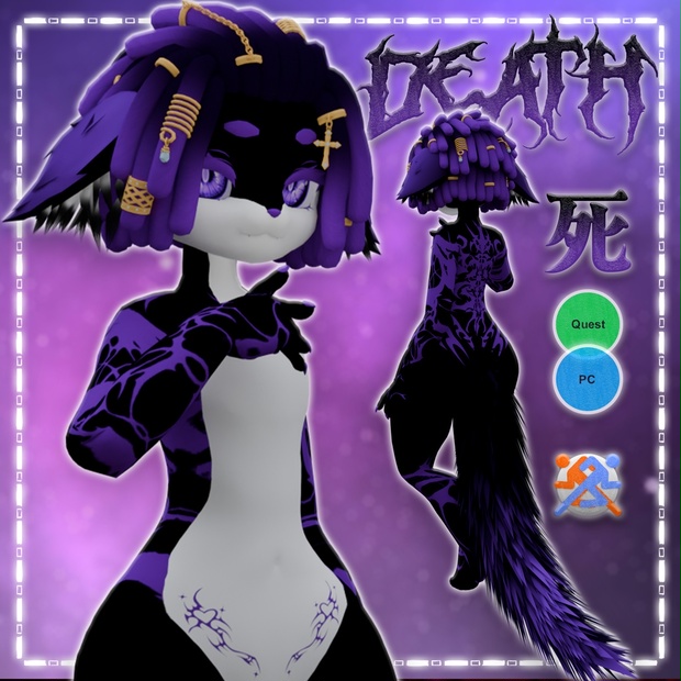 「3Dモデル」D34TH - PC/Quest - Deira Furry VRChat Avatar [ Limited Time ] - ReyCK - BOOTH