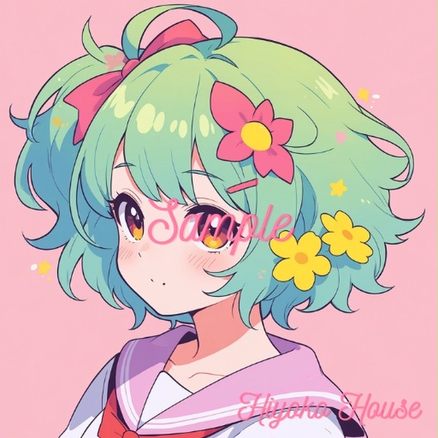 高画質SNSアイコン｜可愛い女の子イラスト・girl (16) - Hiyoko House｜かわいいイラスト工房 - BOOTH