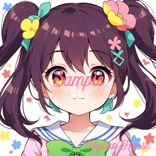 SNSアイコン｜かわいい女の子イラスト（高画質PNG・girl (20)） - Hiyoko House｜かわいいSNSアイコン工房 - BOOTH