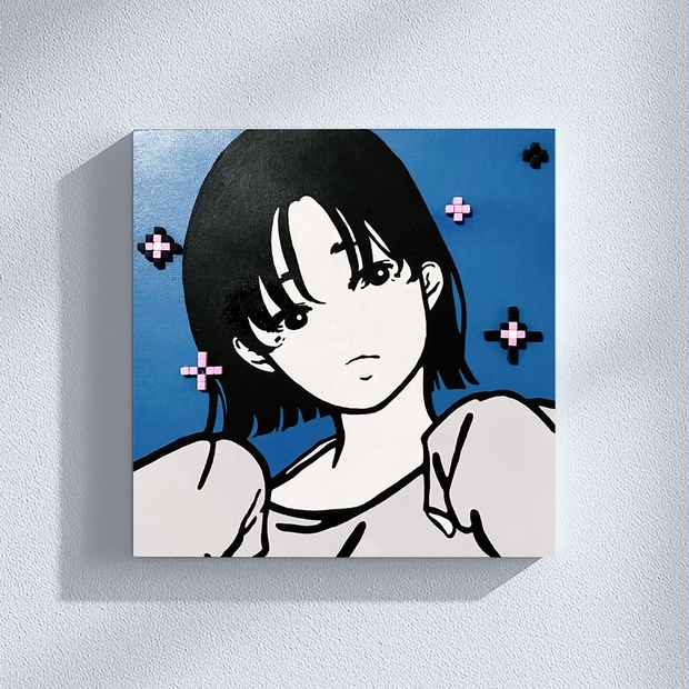 原画：Good night, melancholy. 凛と揺れる青 - suzu-no-shop - BOOTH