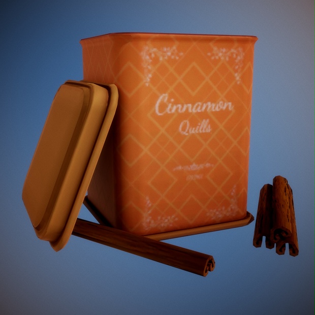 Cinnamon Box Low Poly - Millith's Corner - BOOTH