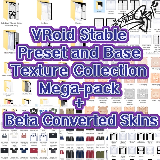 VRoid Stable Preset and Base Texture Collection Mega-pack + Beta ...