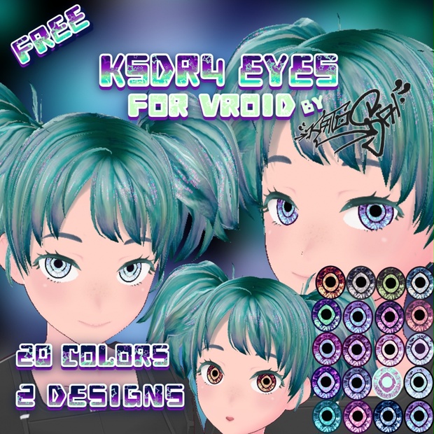 KSDR4 Eyes ♡ Free VRoid Iris Textures by KaitoSai - kaitosai - BOOTH