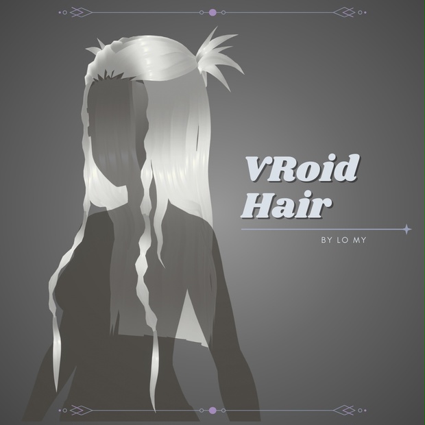 【VRoid】Hair Preset Spiky Half Updo - lomy - BOOTH