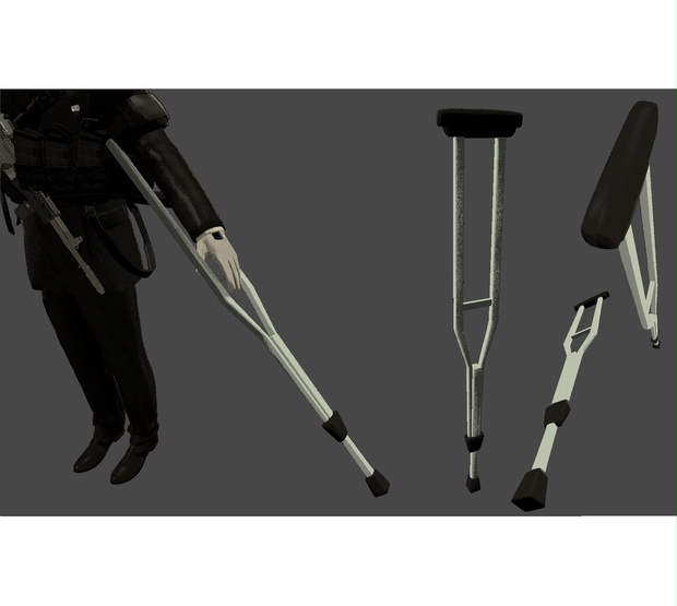 medical cane - Harpy 3D - BOOTH