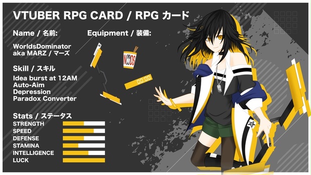 Vtuber RPG Card / Vtuber RPG カード - worldsdominator - BOOTH