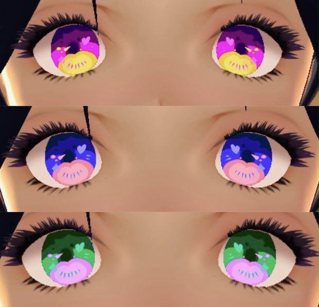 Cute color-block Eyes - Hail's Vroid Shop - BOOTH
