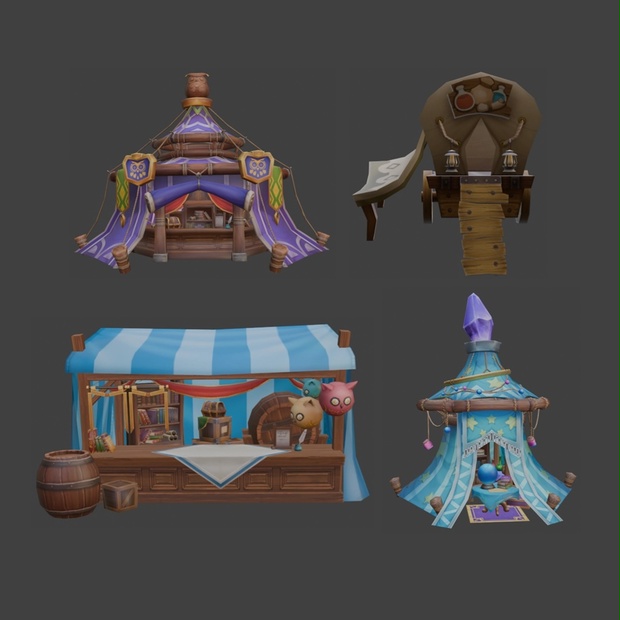 3Dモデル素材集~異世界ショップ - ddd model - BOOTH