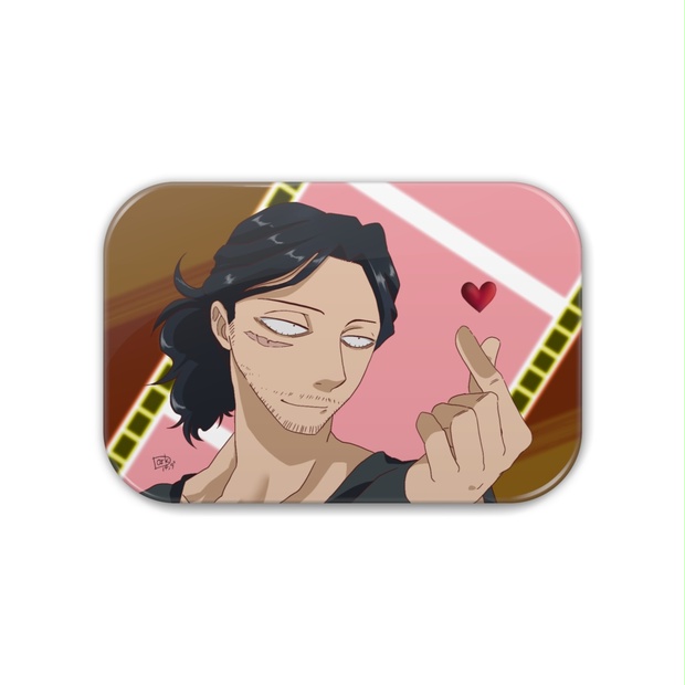 相澤消太 角丸缶バッチ - Dark PANDA - BOOTH