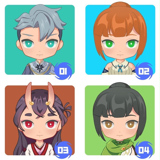 Genshin Impact NPC Digital Stickers - Aether Gear - BOOTH