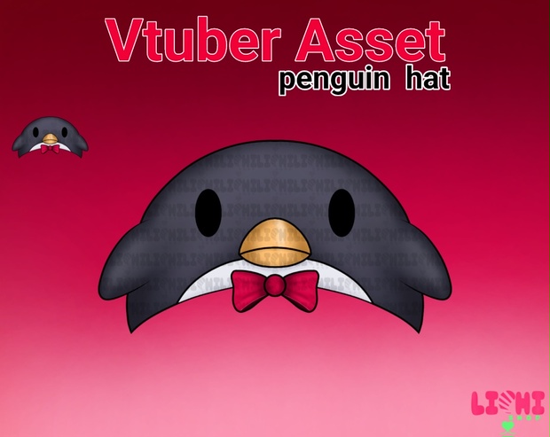 Vtuber asset penguin hat - lichiShop - BOOTH