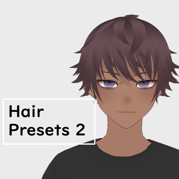 [Vroid Stable Ver.] Masc. Hair Presets 2 (Free) - VThreads - BOOTH