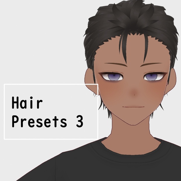 [Vroid Stable Version] Masc. Hair Presets 3 (Free) - VThreads - BOOTH