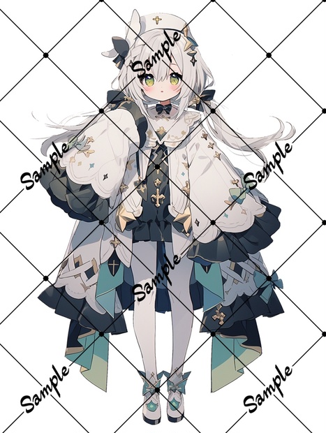 【SNSキャラ】白髪少女 透過済み - かえで - BOOTH