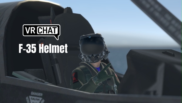 VRChat F-35 Fighter Jet Helmet - arachnidstudios - BOOTH