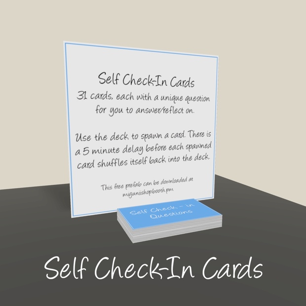 Self Check-In Cards [VRChat Udon] FREE - miguniishop - BOOTH