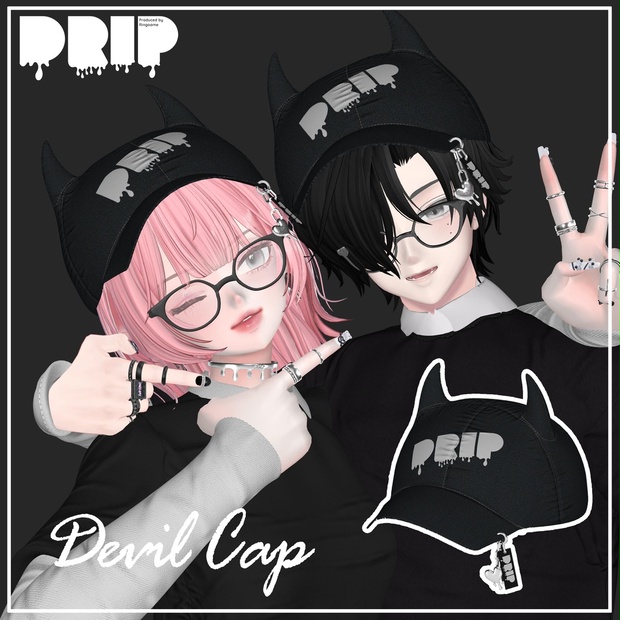 【VRChat想定】Devil cap【PB設定済】 - DRIP - BOOTH