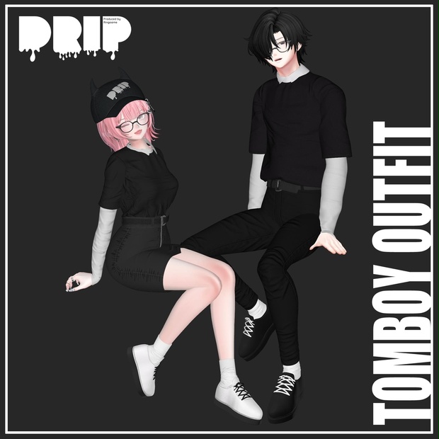【複数アバター対応】TOMBOY OUTFIT【VRChat想定】 - DRIP - BOOTH