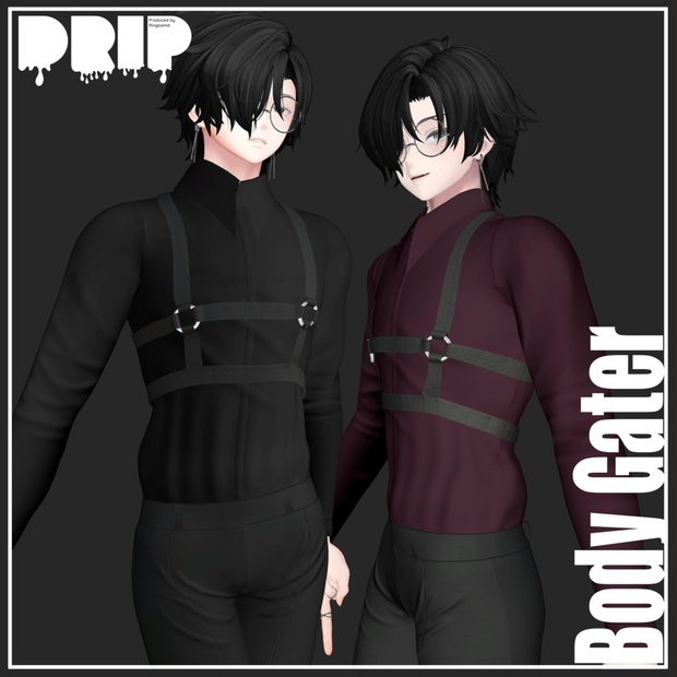 【複数アバター対応】Body garter【VRChat想定】 - DRIP - BOOTH