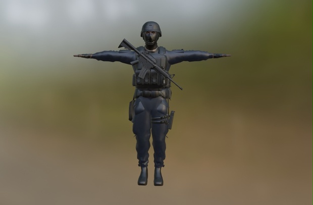 SWAT character (FBX) - t-tcat - BOOTH