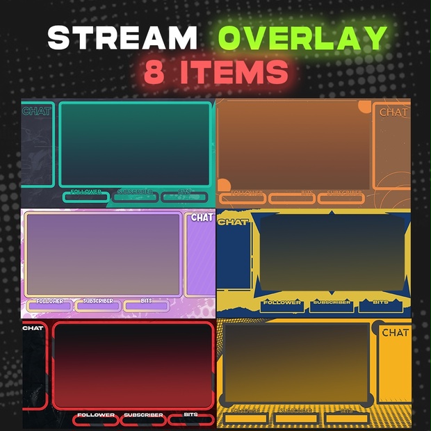 Stream OVERLAYS PACK Graphics - All In One File ストリームグラフィックス ...