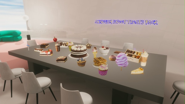 【VRChat想定】Low-Poly Sweet Treats packロー ポリ 砂漠 パック - axinovium - BOOTH