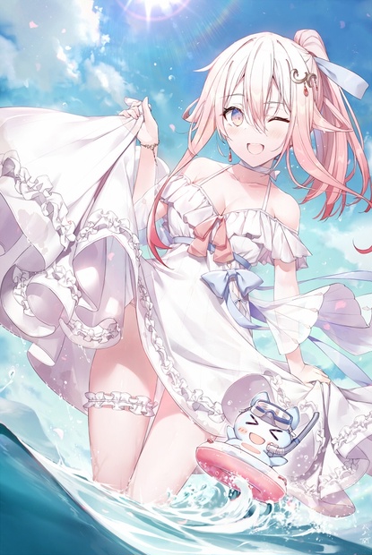 B2 C104 龍ヶ浜ゅぇ（summer vacation）Wスエードタペストリー【非公式】 - 我美蘭（でぶねこBOOTH） - BOOTH