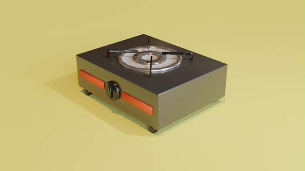 Unity対応！「3Dモデル」ミニマルガスコンロ - 3DCGショップあす♡ - BOOTH