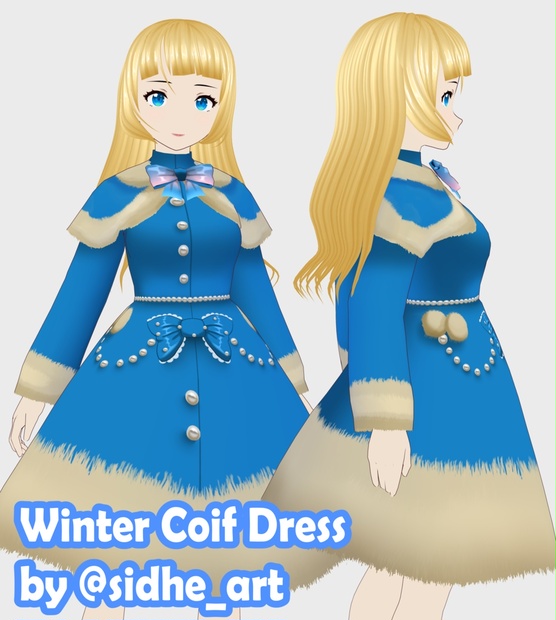 [VROID] Winter Coif Dress by @sidhe_art - unsidhe - BOOTH
