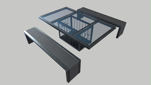 3D Cage Dining Table for Vrchat - ra845 - BOOTH