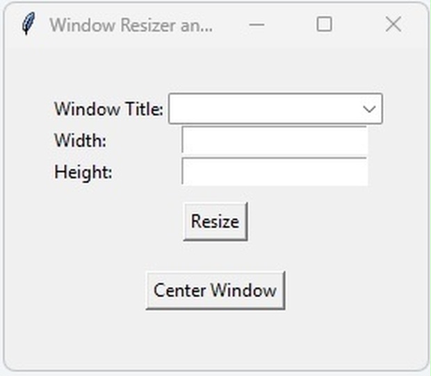 Window Resizer and Centering Tool (画面外に移動してしまったウィンドウを画面の中心に移動させることができます ...