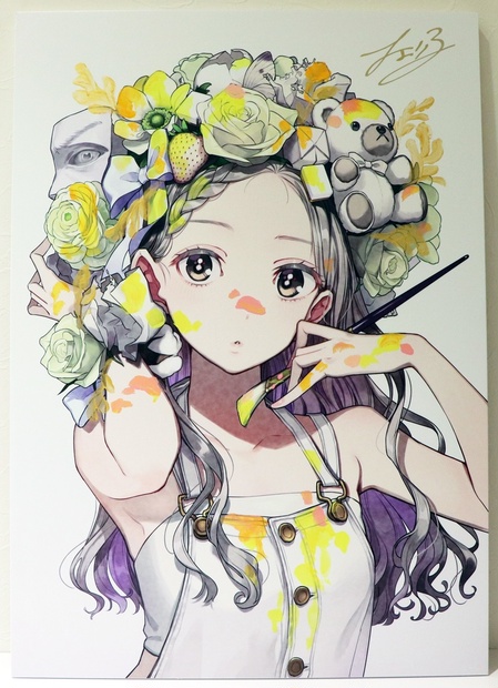 チェリ子 bouquet（フリージア）【直筆着彩】【受注生産】 - ILLUST GALLERY TOLALA - BOOTH