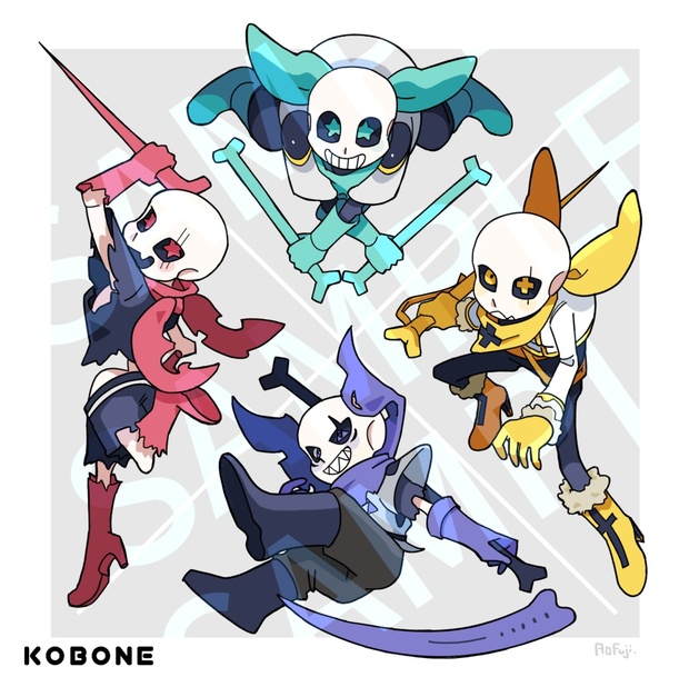 正方形ポストカード【KOBONE】 - 藤波でたゆたうShop - BOOTH