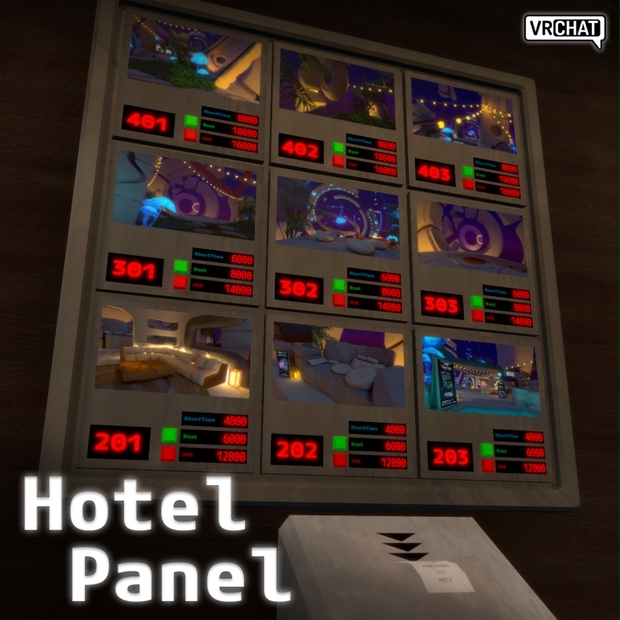 VRChat - Hotel Panel【バカえぐいプラべなかよし】 - HESTIÂR by ArG0rithm_Ace - BOOTH