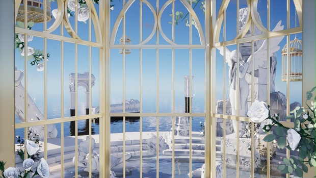 【Vtuber向け】【背景素材】动态配信背景全5色天使囚笼Angel cage - 柚子呀百货商店 - BOOTH