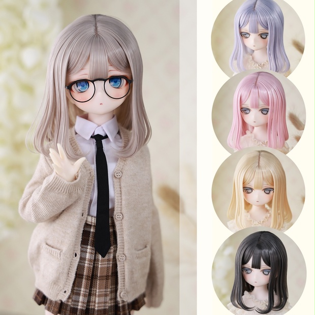 [Salafina]8-9インチMDD,DD,SDサイズドール用手つくり造形ドールウィッグショートカット「Mio2.0」dollwig ...