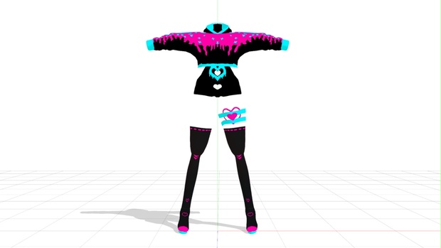 Neon Suit Set (for MMD) - solluv - BOOTH