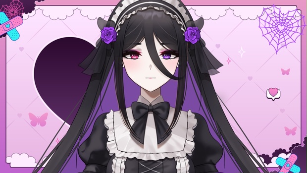 Goth Maid Live2D virtual avatar - snearu - BOOTH