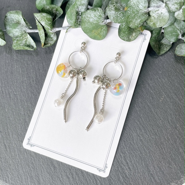 D4_rindo2イヤリング（ピアス変更可） - KADO_handmade - BOOTH