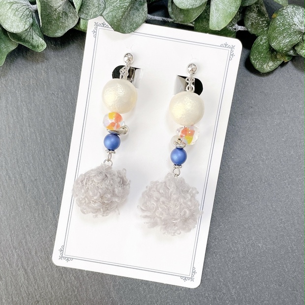 D4_rindo3イヤリング（ピアス変更可） - KADO_handmade - BOOTH