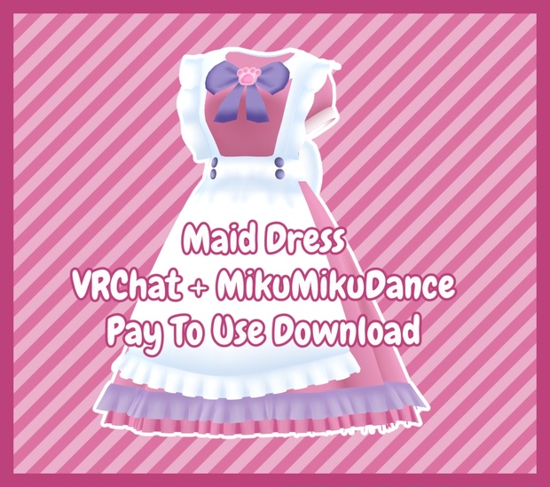 [VRChat + MMD] Maid Dress - astrialogical3d - BOOTH