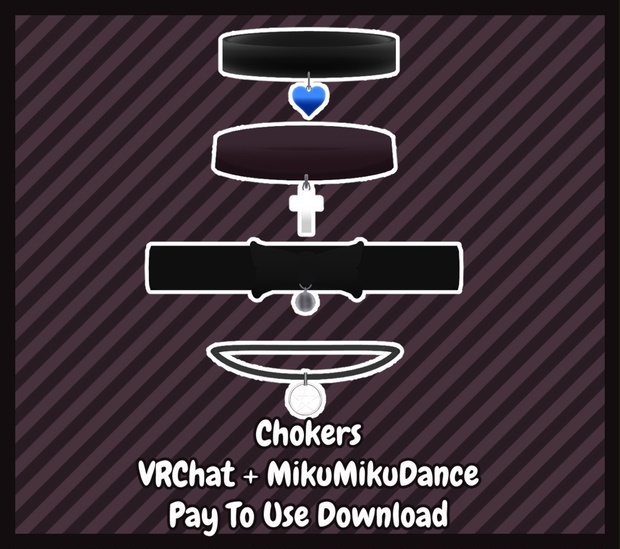[VRChat + MMD] Chokers Pack [P2U DL] - astrialogical3d - BOOTH