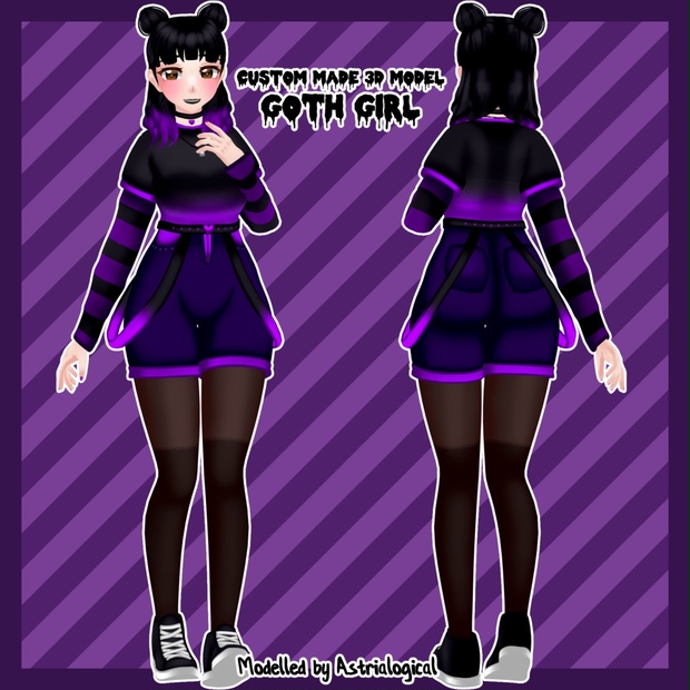 [Custom 3D Model] Agatha the Goth - astrialogical3d - BOOTH