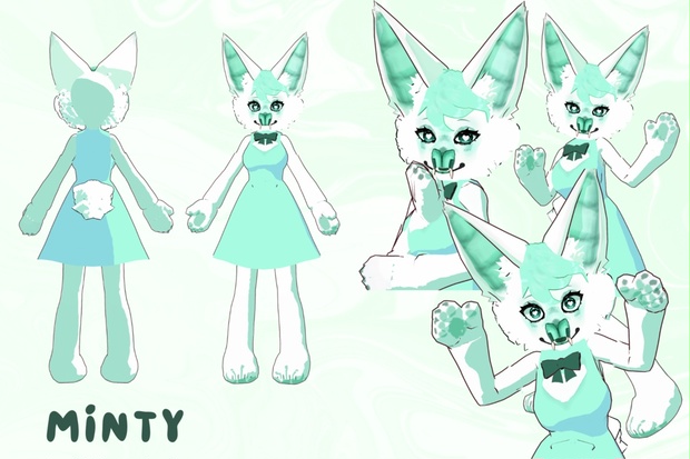 Minty 3D vtuber (vroid and vrm file) - Barbatus store - BOOTH