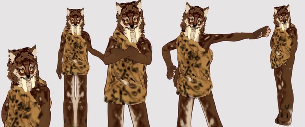 Sabertooth furry vroid - Barbatus store - BOOTH