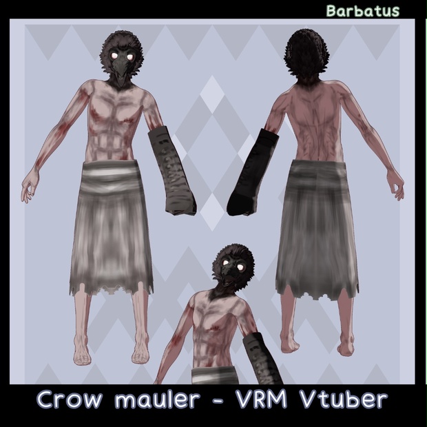 Crow mauler 3D vtuber (VRM) (fear and hunger) - Barbatus Store - BOOTH